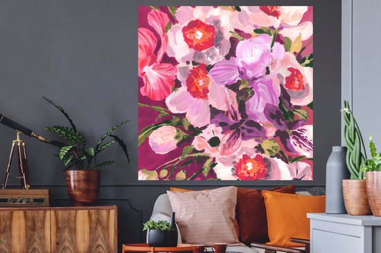 Muurstickers - Sticker Folie - Roze - Orchidee - Bloemen - Kleuren - Botanisch -... | bol