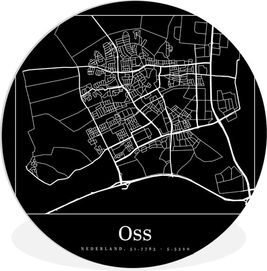 Wall Circle - Wall Circle Indoor - Oss - Map - City Map - Map - ⌀ 60 cm ...