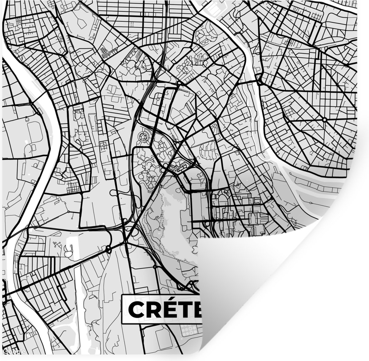 Stickers muraux - France - Créteil - Plan de ville - Plan d'étage ...