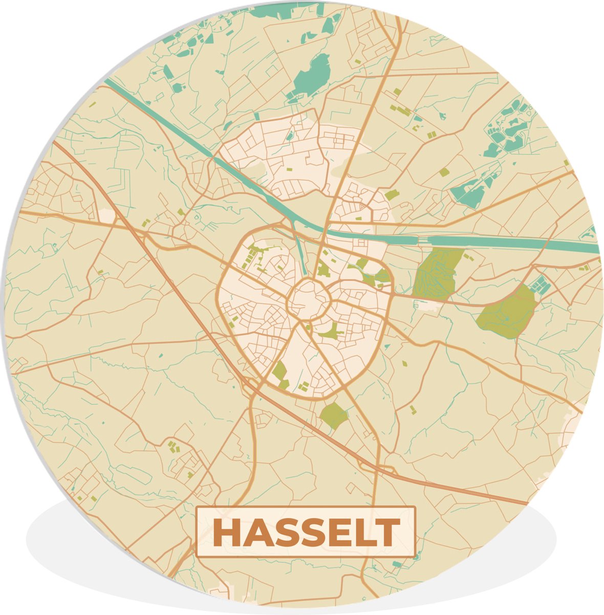 Wall Circle - Wall Circle Indoor - Carte - Carte - België - Plan de la ville - Hasselt... | bol.com