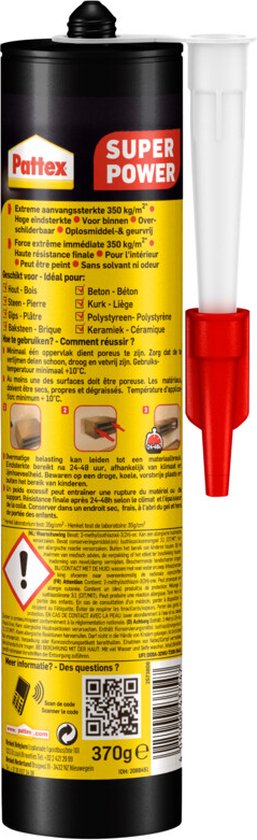 Pattex Super Power Waterbased 460 g Bouwkit | Binnen & Buiten ...