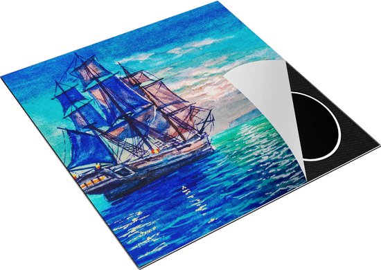 Chefcare Inductie Beschermer Oude Piratenschip Zeilboot Getekend ...