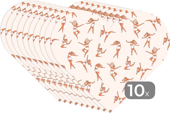 Onderleggers - Placemats - Placemats hartje - Dans - Danseres - Vrouw ...