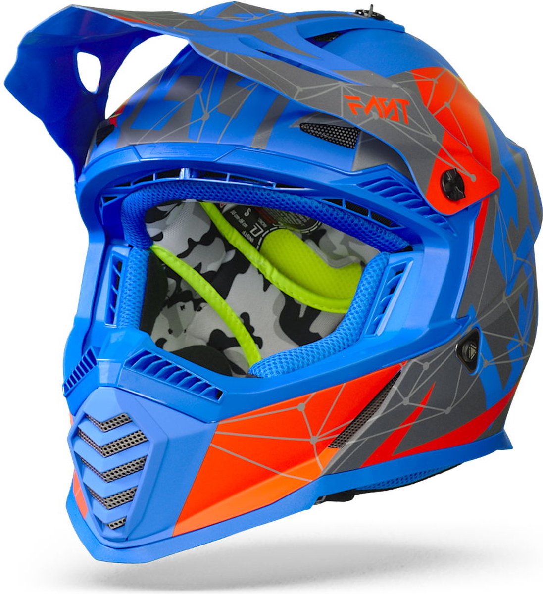 LS2 MX437 Fast Evo Alpha Mat Blauw Crosshelm M | bol.com