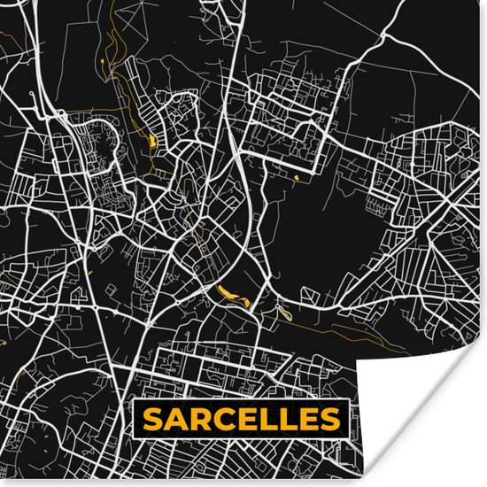 Poster Plattegrond – Sarcelles – Stadskaart – Kaart – Frankrijk ...