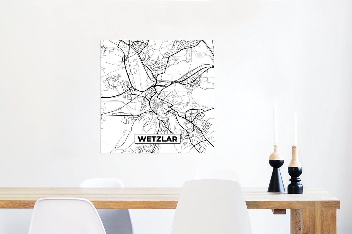 Poster Plattegrond - Wetzlar - Stadskaart - Kaart - 50x50 cm | bol.com