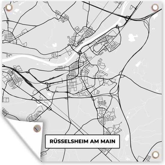 Tuin poster Kaart - Rüsselsheim Am Main - Duitsland - Stadskaart ...