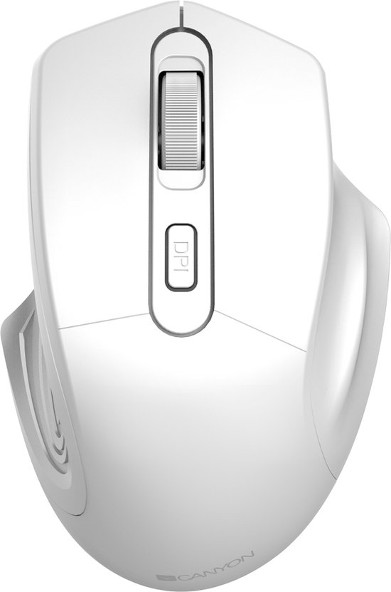 Canyon MW -15 Pearl White Wireless Mouse - Office Gebruik - 2,4 GHz USB ...