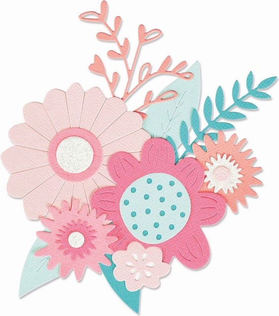 Sizzix Thinlits snijmal Bold flowers | bol