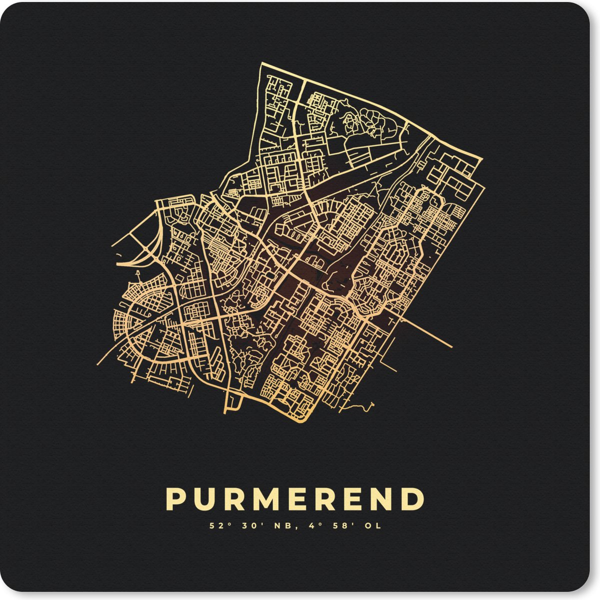 Muismat - Plattegrond - Purmerend - Kaart - Stadskaart - Nederland ...