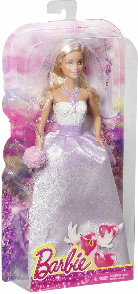 Barbie Bruid met Roze Jurk en Boeket - Barbiepop | bol