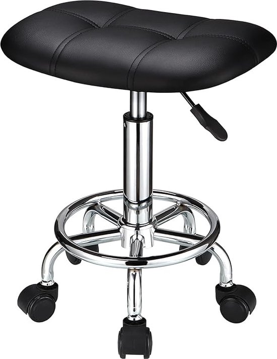 rolkruk - Roller Stool with Footrest Office Stools Height adjustable | bol