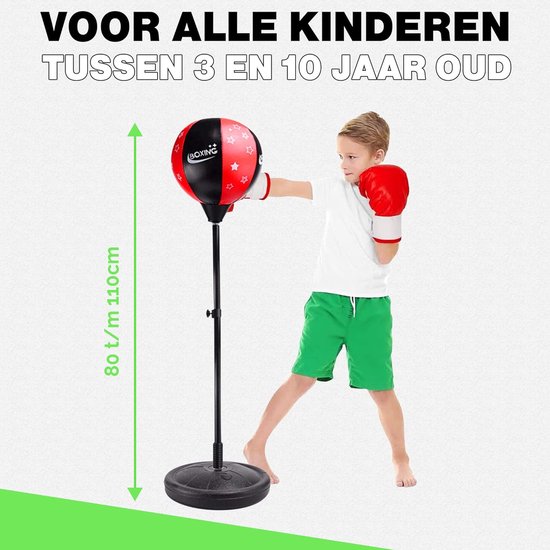 Boksbal - Voor binnen en buiten - Verstelbaar 80-110 cm - 13 liter voet ...