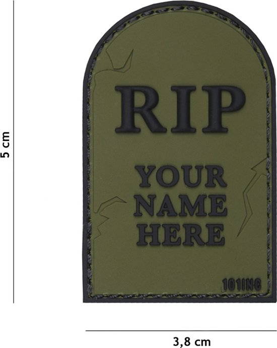 101 Inc Embleem 3D Pvc Rip Groen 18026 | bol