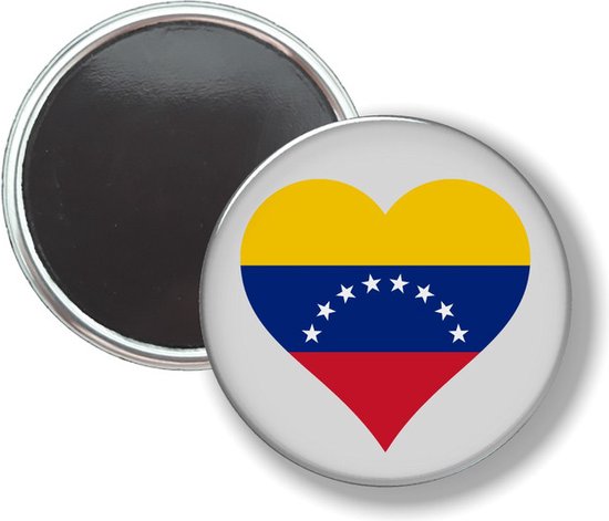 Bouton Met Magneet - Cœur Drapeau Venezuela - PAS POUR VÊTEMENTS | bol