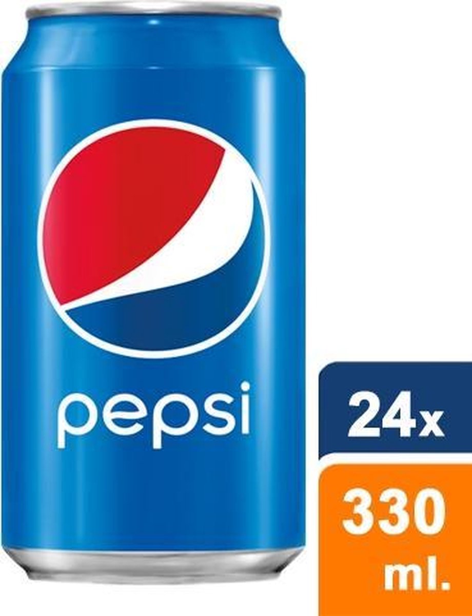 Frisdrank Pepsi Cola Regular blikje 0.33l | 24 stuks | bol