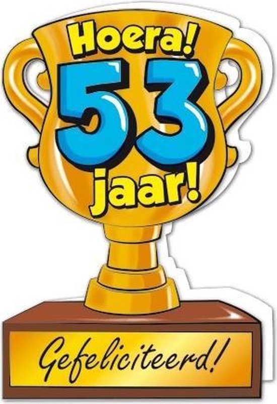 Wenskaart Trofee 53 jaar | bol