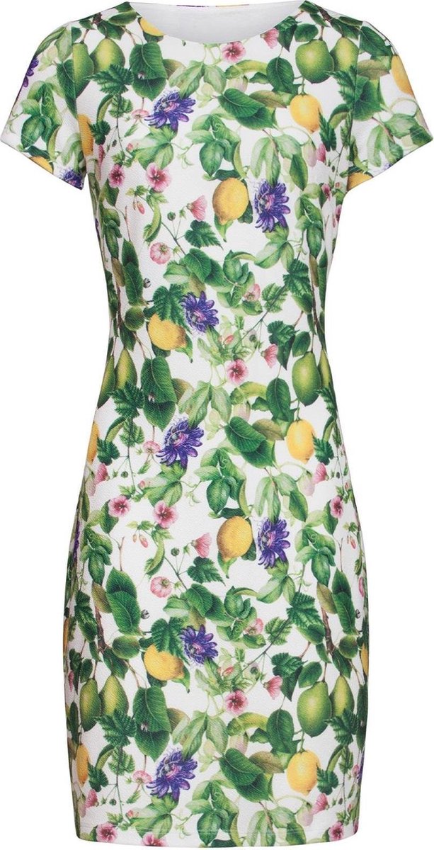 Smashed Lemon Jurk Lemons and Flowers wit XXL | bol.com