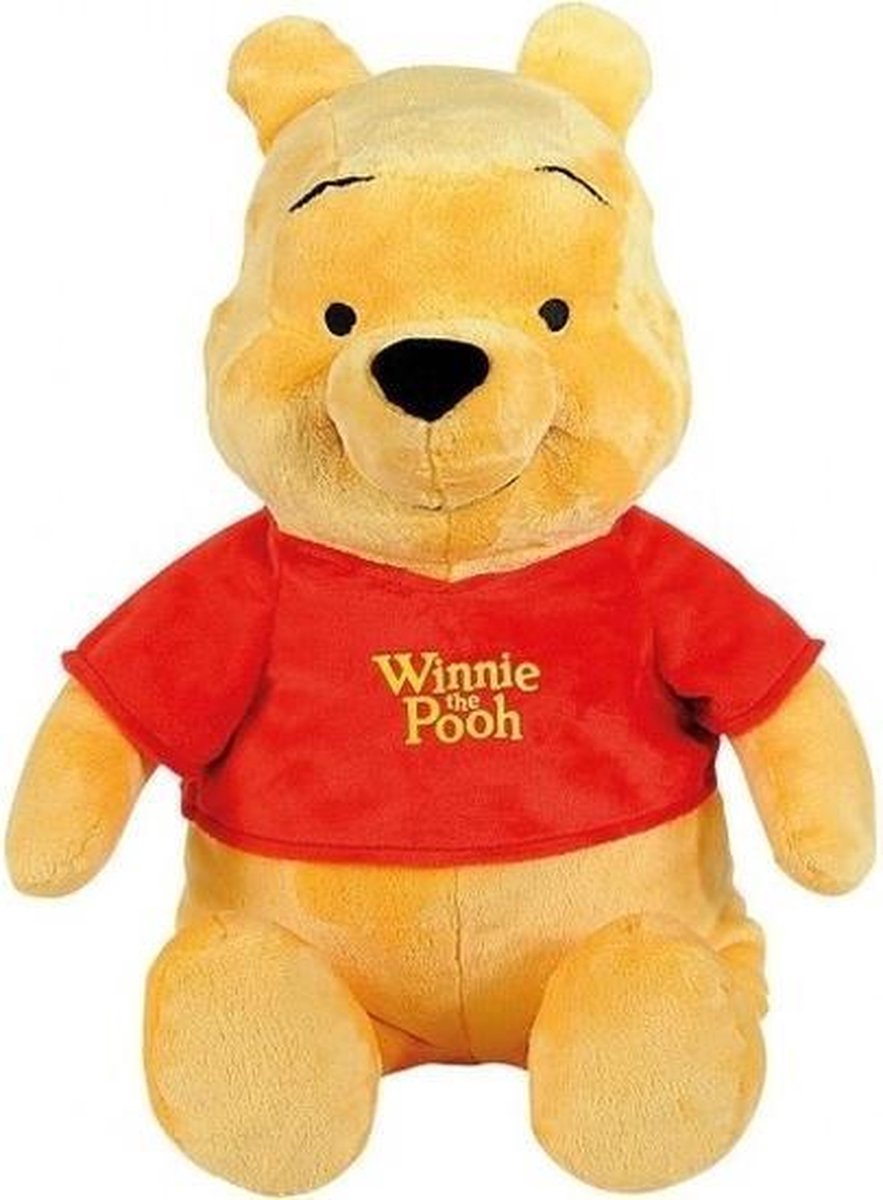 Gele Disney Winnie de Poeh beer knuffel 34 cm speelgoed - Bosdieren ...