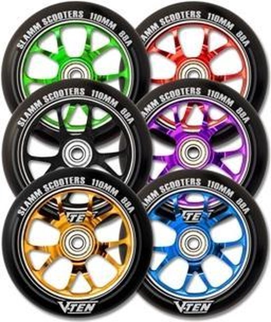 Slamm V-Ten II Stuntstep Wiel - 110 mm - Groen | bol