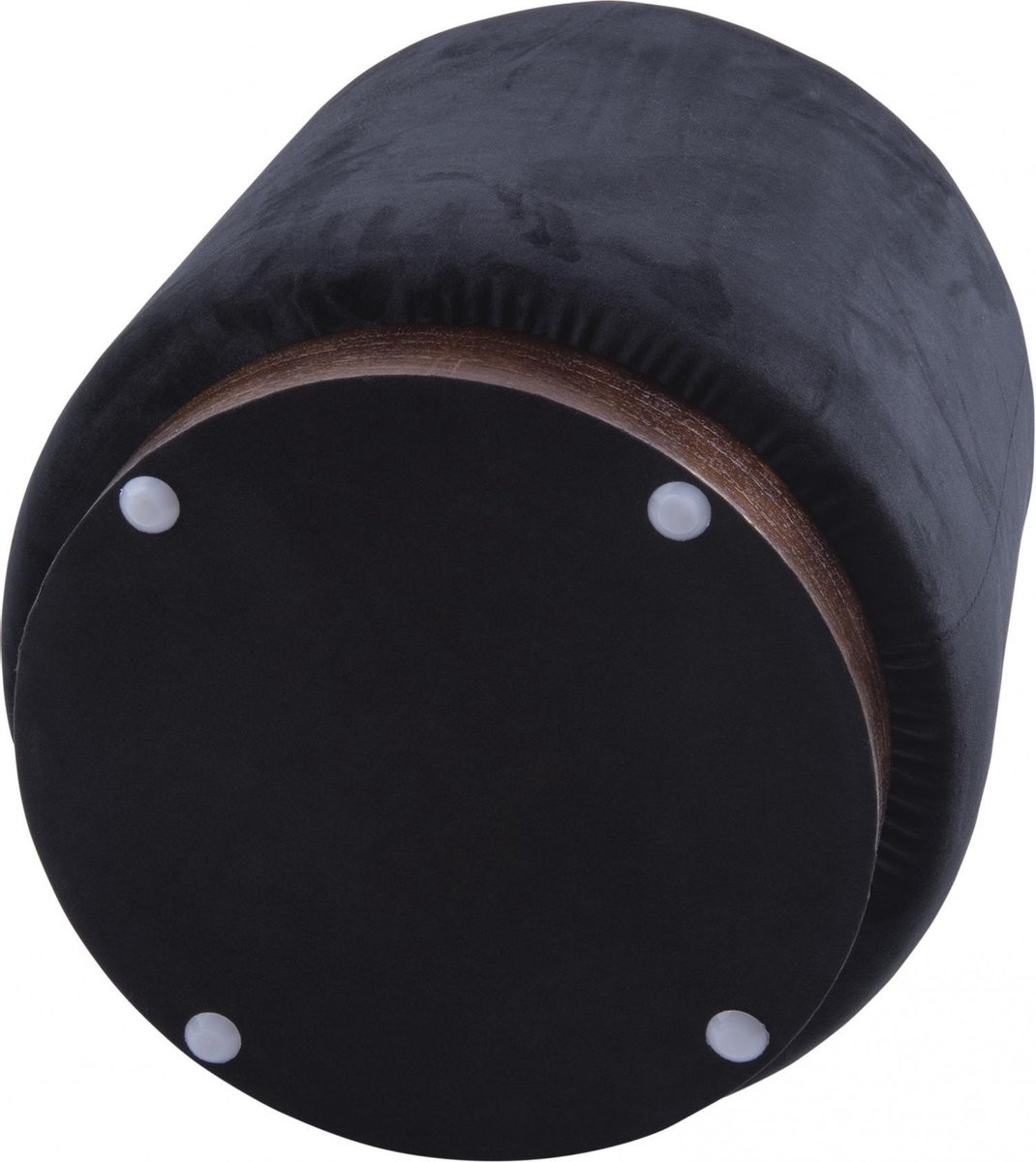 Leitmotiv Poef 36 X 38 Cm Velvet/polyester/hout Zwart | bol