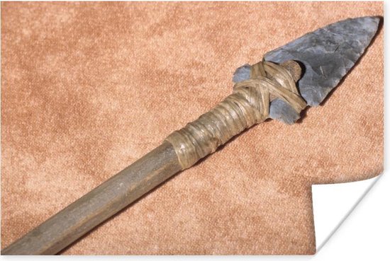 Poster Een typische speer uit de prehistorie - 90x60 cm | bol