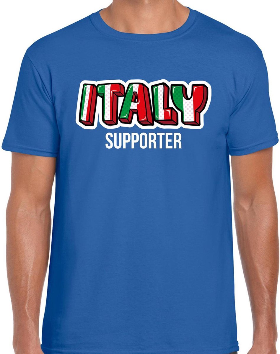 Blauw Italy fan t-shirt voor heren - Italy supporter - Italie supporter ...