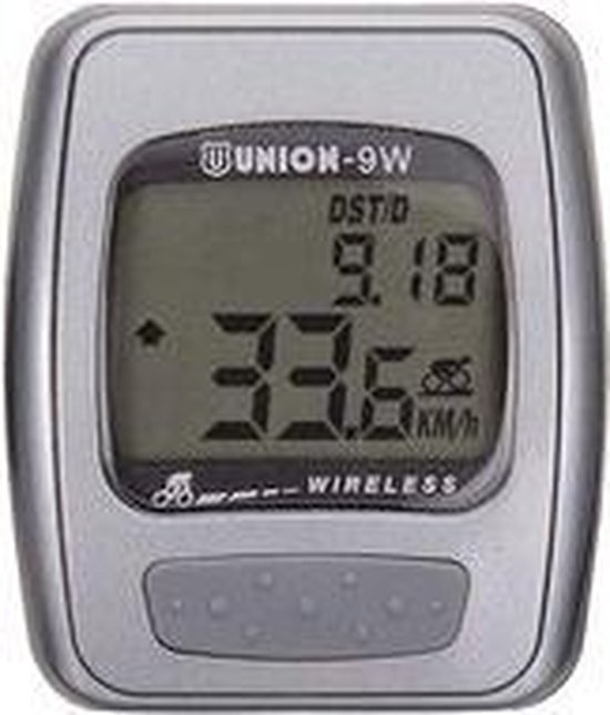 Fietscomputer Union 9 functies draadloos grijs | bol