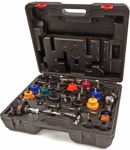 AOK PROFI 28-delige koelsysteem diagnose, afpers en vulset | bol