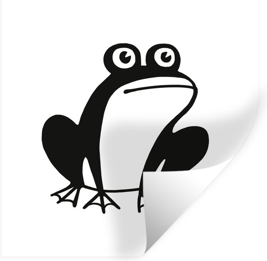 Muurstickers - Sticker Folie - Kikker - Zwart - Wit - Dieren - 60x80 cm ...