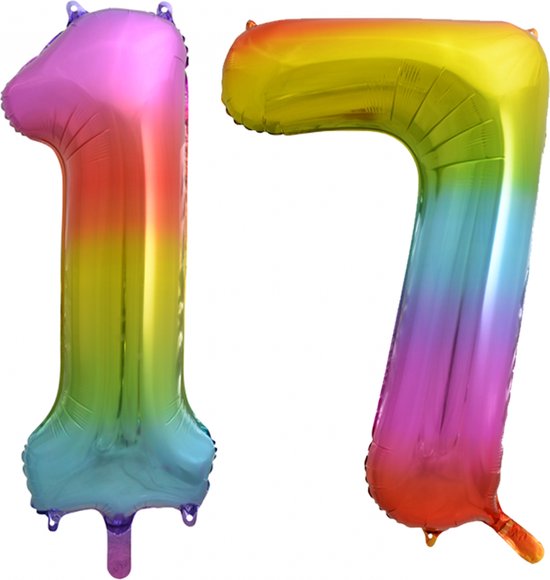 Regenboog cijfer Ballon 17. | bol