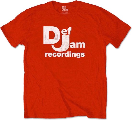Def Jam Recordings Heren Tshirt -L- Classic Logo Rood | bol.com