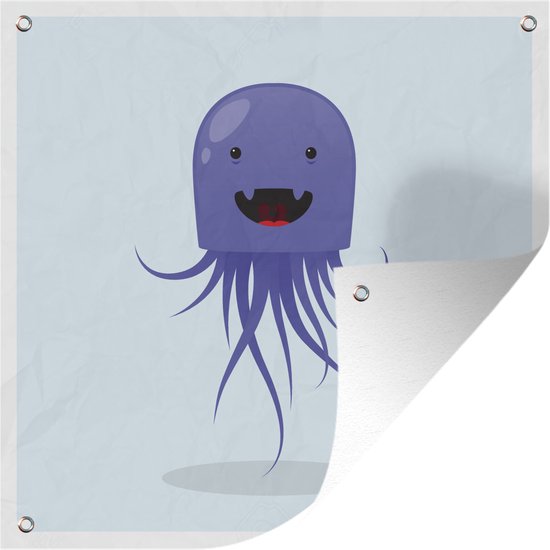 Tuindoek Kwal - Cartoon - Paars - 100x100 cm | bol