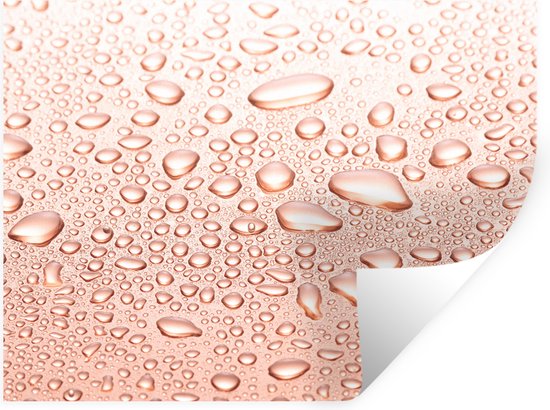 Muurstickers - Sticker Folie - Koperen achtergrond met waterdruppels ...