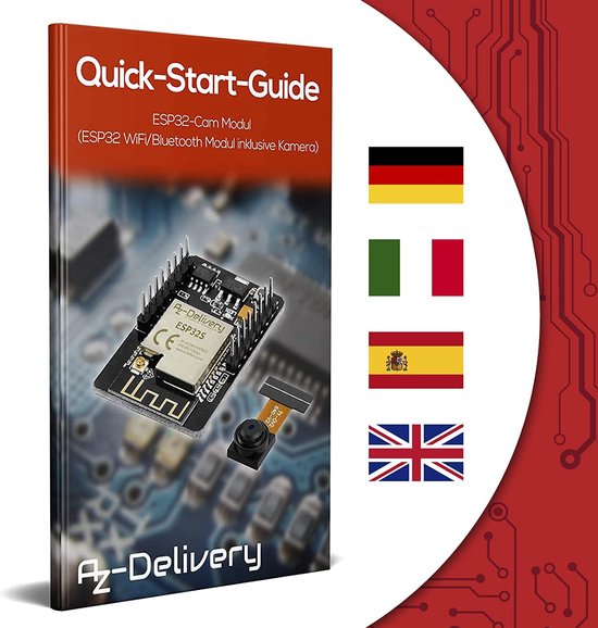 AZDelivery ESP32-Cam Modul (ESP32 Wifi/Bluetooth Module inclusief ...