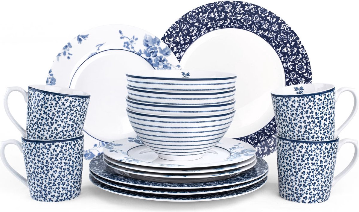 Laura Ashley Blueprint Collectables - Laura Ashley Set 16 Delig Servies ...