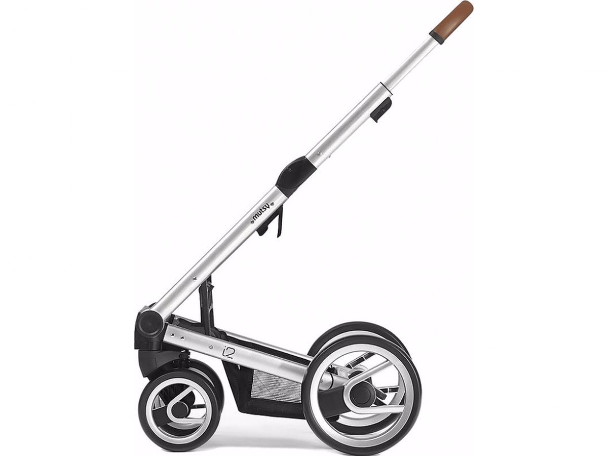 Mutsy I2 Kinderwagen, frame Silver + reiswieg - Moss Green | bol.com