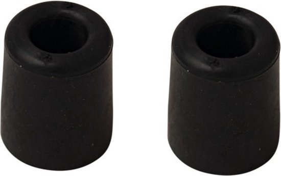 2x stuks deurstopper / deurstoppers rubber zwart - 35 mm lengte ...