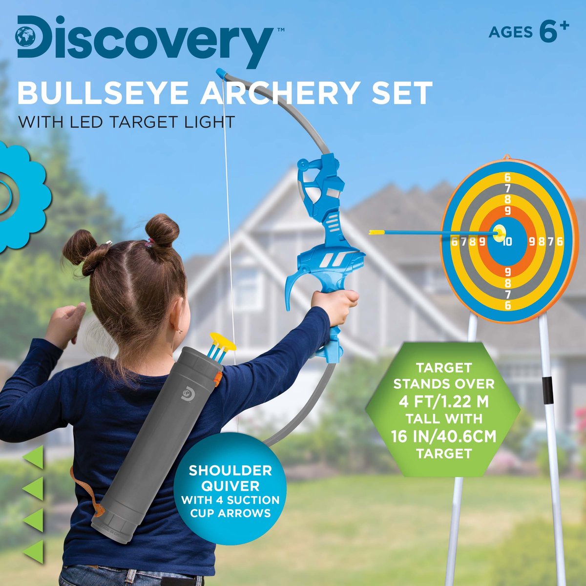 Discovery Kids Bullseye Boogschietset - inclusief 4 pijlen en 1 boog ...