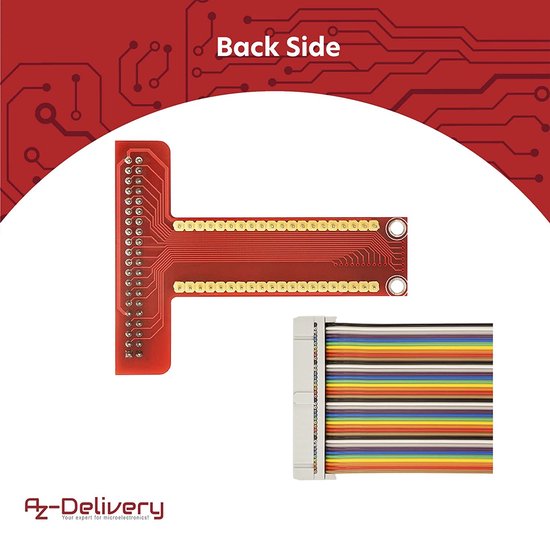 AZDelivery 5 x 40 Spelden GPIO Breakout Board en compatibele lintkabel ...