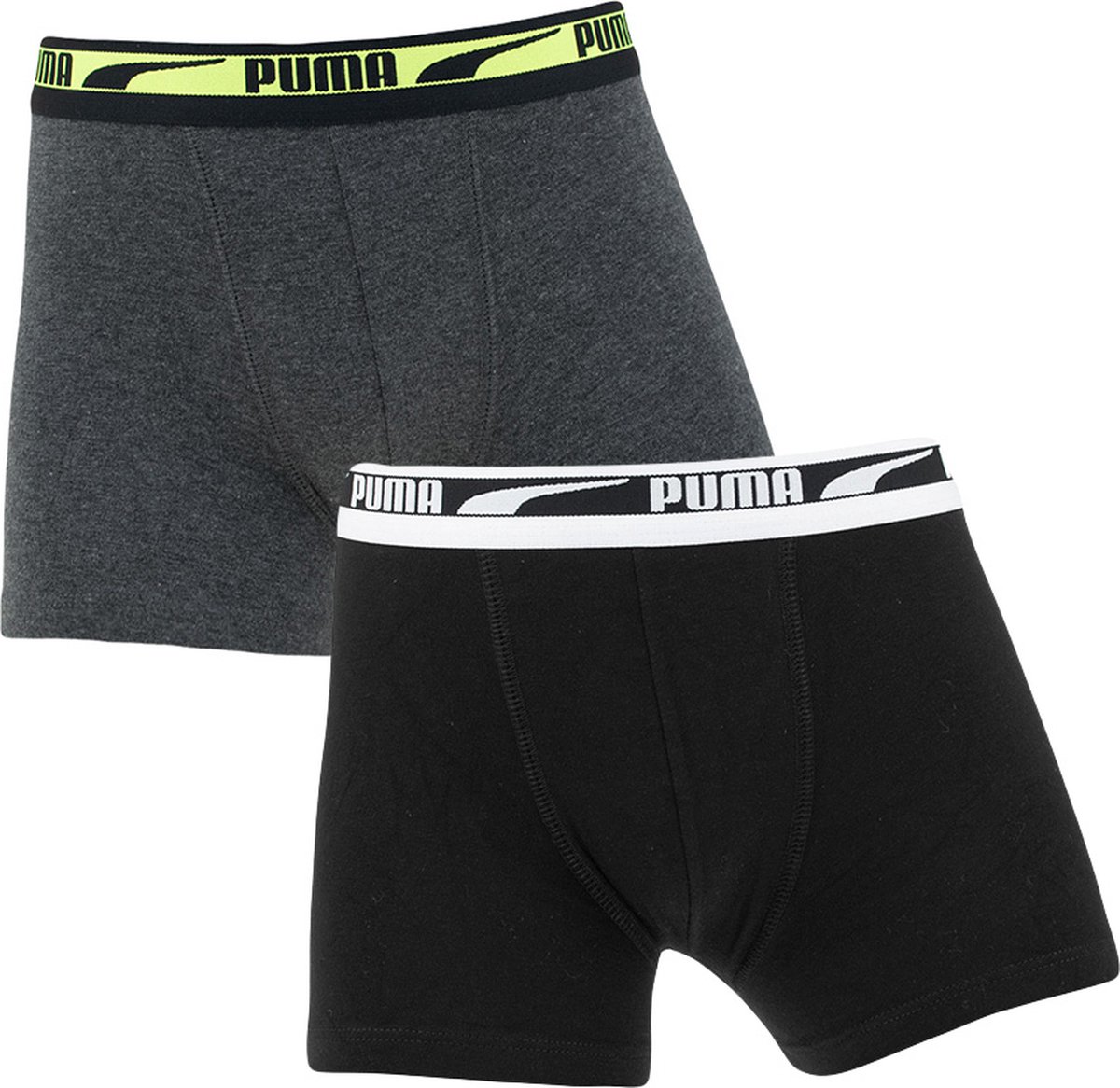 PUMA jongens 2P boxers multi logo zwart & grijs - 158/164 | bol.com