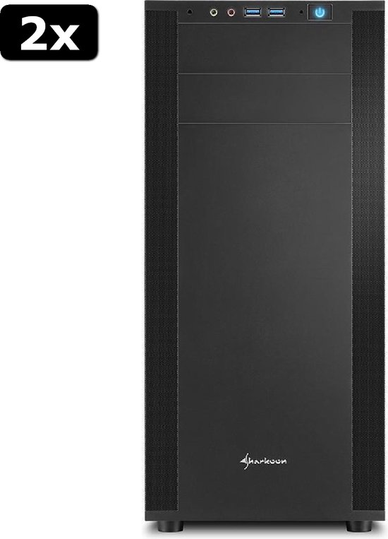 2x Sharkoon M25-V - PC Behuizing - Zwart | bol