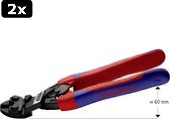 2x Knipex 7122200 CoBolt Boutensnijder - Compact - Gebogen - 200mm | bol.com