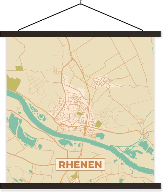 Posterhanger incl. Poster 40x40 cm - Schoolplaat - Kaart - Rhenen ...