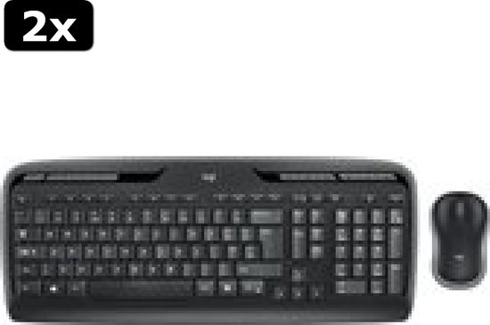 2x Logitech MK330 - Draadloos toetsenbord en Muis - Qwerty | bol.com