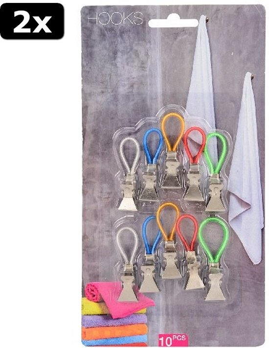 2x Handdoek Knijpers 10 stuks | bol.com