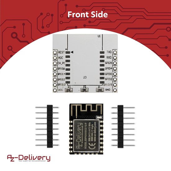 AZDelivery ESP8266 ESP-12F Verbeterde Versie naar ESP-12E WLAN WIFI Module compatibel... | bol