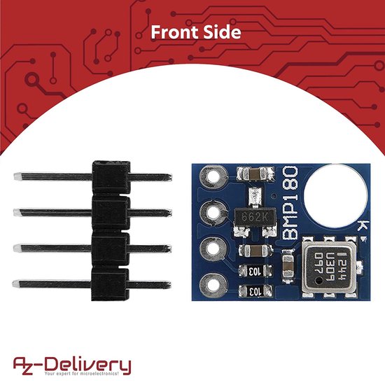 AZDelivery 3 x GY-68 BMP180 Barometrische Luchtdruk en Temperatuur ...