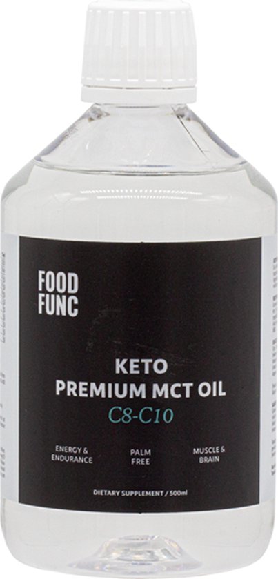 Foodfunc | Keto | Premium MCT Oil | C8-C10 | 1 x 500ml | No Junk Just Func | bol.com