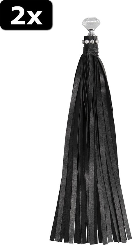 2x Diamond Studded Whip - Black | bol.com
